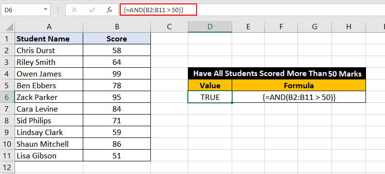 Excel AND Function – How To Use